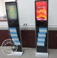 China Indoor Android Kiosk Digital Signage LCD Monitor Advertising 22 Inches With Newspaper Shelf for sale