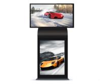 China Android HD Wifi Digital Signage Touch Screen Monitor Player 18.5'' Up 10.1'' Down for sale