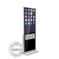 China Black 43 Inch Advertising Kiosks Displays With Mobile Phone Wireless Charging Holder for sale