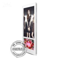 China Wall Mount 18.5''+10.1'' LCD Display Metal Case Toughened Glass Android Advertising Player for sale