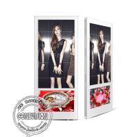 China Wall Mount 18.5''+10.1'' LCD Display Metal Case Toughened Glass Android Advertising Player for sale