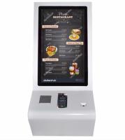 China 32 Inch Kiosk Digital Signage Capacitive Touch Self Ordering Service Printer Scanner for sale