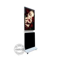 China Rotate Screen Advertising Digital Signage 43 Inch Indoor Stand Free Infrared Touch High Sensitive for sale