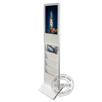 China Floor Stand Kiosk Digital Signage LCD 21.5 Inch 1920*1080 With Book Brochure Holder for sale