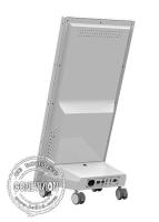China Full HD 1080p Kiosk Digital Signage Semi-Outdoor Mobile Kiosk 32'' With Battery / Wheels for sale