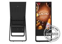 China Mercedes Remote Control Digital Signage 43 Inch Black Color PC System With Floor Holder for sale