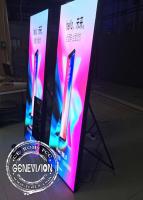 China P3 LED Sign Poster Screen Kiosk Digital Signage 1500 Nits Indoor Portable 1920x576mm for sale