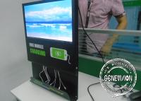China Diy Super Slim Wall Mount Lcd Screen Advertising 21.5'' Phone Charging Station Kiosk for sale