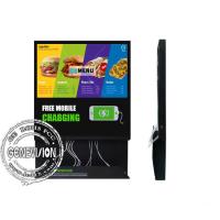 China Brightness 450 Nit Wall Mount LCD Display Mobile Phone Charging Station Advertising Player for sale