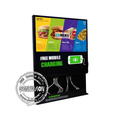 China Brightness 450 Nit Wall Mount LCD Display Mobile Phone Charging Station Advertising Player for sale