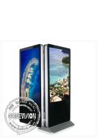 China Free Standing Interactive Signage Display Double Sided Touch Screen Computer Monitor 55 65 Inch for sale