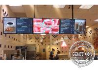 China 43inch 8mm Gap Slim Metal Shell Digital Menu Board Wall Mount LCD Screen Remote Control For Restaurant for sale