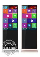 China Full HD 1080P Touch Screen Terminals LCD Android Network 3G 4G WIFI 49'' Floor Stand for sale