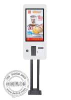 China Wall Mountable Food Ordering Machine Self Service Kiosk WIFI 32 Inch With POS / Ticket Printer for sale