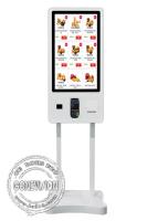China Wall Mountable Food Ordering Machine Self Service Kiosk WIFI 32 Inch With POS / Ticket Printer for sale