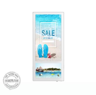 China Timing Playing Wall Mount Flat Screen Tv 18.5 10.1 Inch Dual Advertising Display for sale