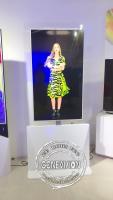 China Dual Sides Android 7.1 WIFI Digital Signage Slim 55'' Floor Stand Transparent OLED Dual Screen Display for sale