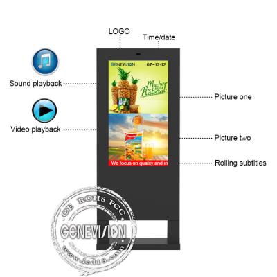 China High Brightness 2500cd Outside Digital Signage Android Wifi Wireless Network IP65 for sale