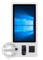 China Capacitive Touch Screen Self Service Kiosk 32 Inch Credit Card Bill Payment Machine with QR Code NFC Card Reader for sale