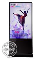 China Free Standing Digital Lcd Advertising Screen Capacitive Touch 10 Dots 500 Brightness 43 Inch for sale