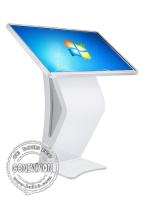 China Black Windows 10 Interactive Touch Screen Kiosk 55 Inch With 5G For Exhibition for sale