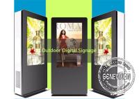 China 65 Inch Face Recognition Camera inbuilt Double Sided Outdoor Digital Signage Android 7.1 Touch Screen Waterproof with 4G for sale