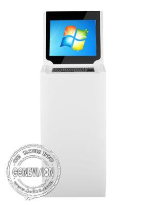 China 21.5 Inch PCAP Touch Screen Kiosk Financial Bank Windows Self Service With Keyboard for sale