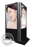 China Hd Screen Wireless Digital Signage 65 Inch 4g Double Sided Pcap Foil Touch Screen Kiosk for sale