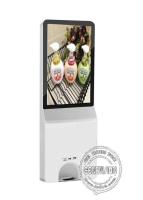 China 21.5 Inch Touch Screen Kiosk LCD Digital Billboard With 1000ML gel Automatic Hand Sanitizer Dispenser LCD Display for sale