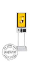 China Metal Floor Standing 32 Inch Double Side Self Service Kiosk payment Touch Screen Bill Acceptor China Factory supplier for sale