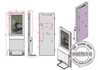 China 22 Inch Wall Mounted Digital Signage With Public Automatic Hand Sanitizer Dispenser for sale