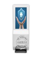 China 21.5 Inch Android Hand Washer Floor Stand Kiosk Digital Signage Automatic Hand Sanitiser Kiosk with 3000ML capacity for sale