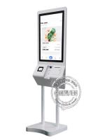China Mcdonald's Self Service Kiosk 27 Inch Android Touch Screen With POS Machine Printer Scanner for sale