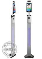 China Hospital Smart Pass Access Control System Facial Recognition Thermometer 1000ml Sanitizer Dispenser Capacity for sale