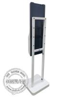 China Temperature Detector Camera Kiosk Digital Signage 21.5 Inch With Hand Disinfectant Sanitizer Gel Alcohol Dispenser for sale