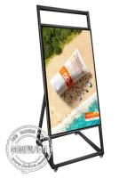 China 43 Inch Lightweight Movable Kiosk Digital Signage With Wheels for sale