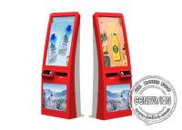 China PC i3 43 Inch Floor Standing Self Ordering Kiosk With NFC Barcode Printer for sale