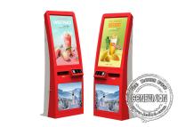 China PC i3 43 Inch Floor Standing Self Ordering Kiosk With NFC Barcode Printer for sale