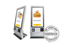 China 24 Inch Desktop Self Service POS Kiosk 350cd/m2 With Barcode Scanner for sale