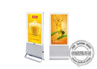 China Ultra Thin Dual Screen Transparent OLED Wifi Digital Signage for sale