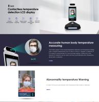 China IPS LCD Face Recognition Body Temperature Check Kiosk for sale