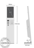 China 21.5 Inch Capacitive Touch Self Service Kiosk Ticket Dispenser POS Machine for sale