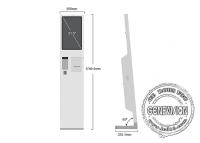 China 21.5 Inch Standalone Self Service Payment Touchscreen Kiosk for sale