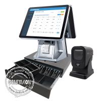 China Supermarket 15in Dual Screen Touch Screen Kiosk 1024x768 With Printer for sale