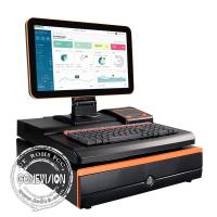 China Supermarket 15in Dual Screen Touch Screen Kiosk 1024x768 With Printer for sale