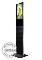China 22 Inch 1080P LCD Touch Screen Kiosk With Book Shelf for sale