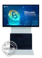 China Rotating Touch Screen Terminals Floor Standing Interactive  Kiosk Wifi Digital Signage for sale