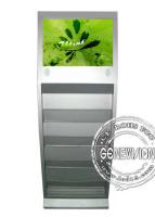 China Floor Standing Kiosk Digital Signage With Newspaper Shelf for sale