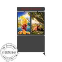 China Floor Standing Frame Dual Screen WiFi Digital Signage for sale