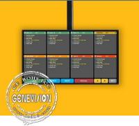 China 43 55 Inch FHD Narrow Bezel  Hanging Wall Mount LCD Display Restaurant Menu Screen for sale